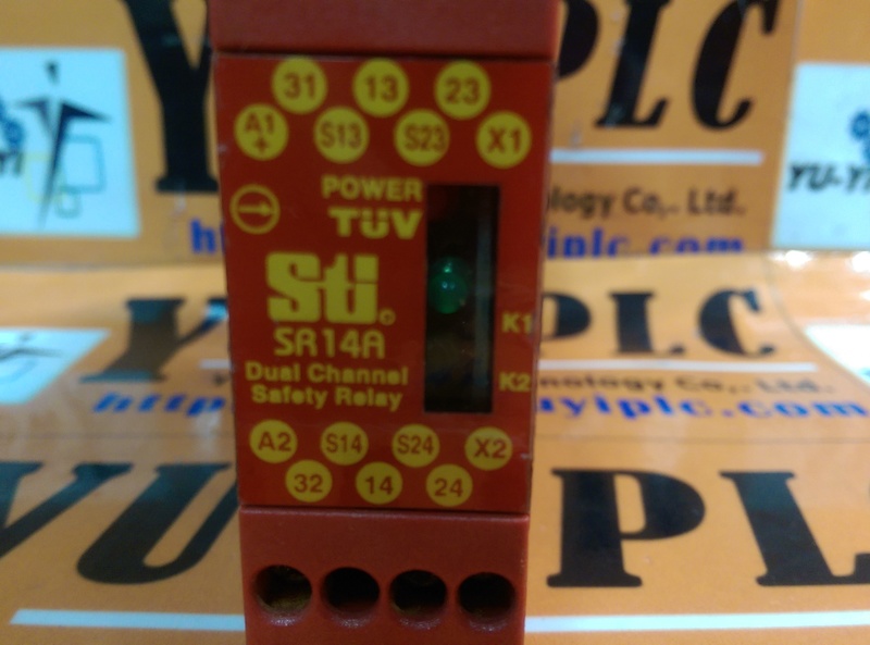 STI SR14A POWER TUV DUAL CHANNEL SAFETY RELAY - PLC DCS SERVO Control MOTOR POWER SUPPLY IPC ROBOT